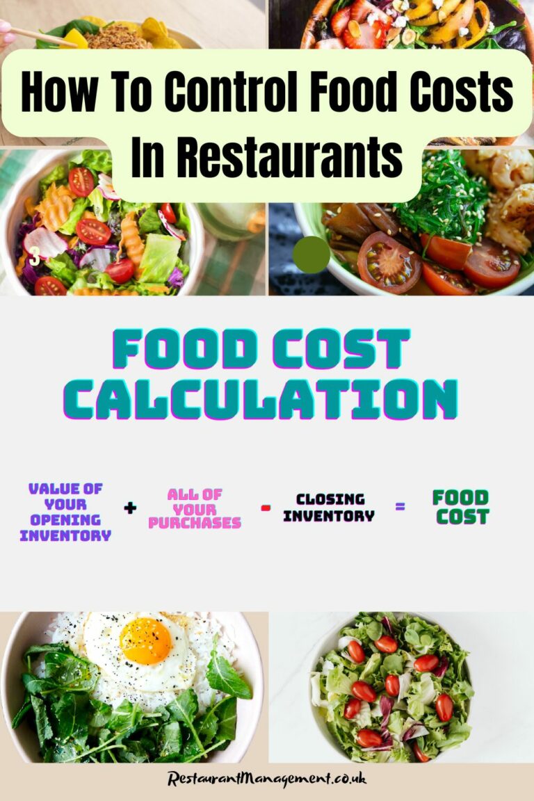 How To Control Food Costs In Restaurants - Unvealed - Restaurant Management